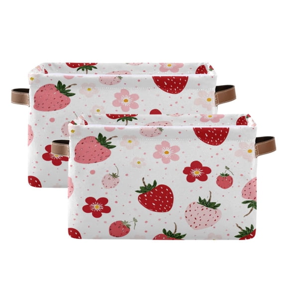 2PCS Square Storage Basket Home Storage Bins Bedroom Storage Basket ...