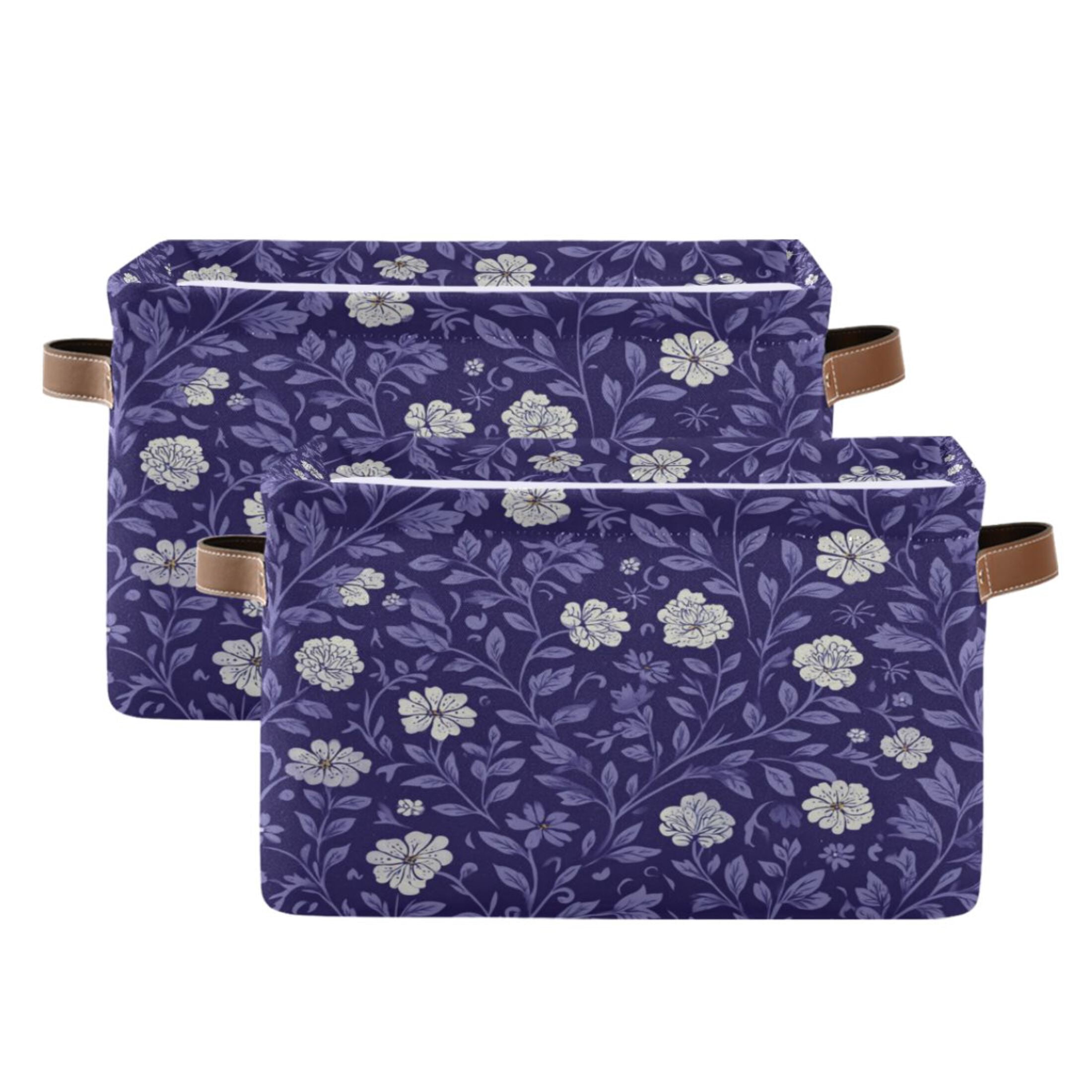 2PCS Square Storage Basket Home Storage Bins Bedroom Storage Basket ...