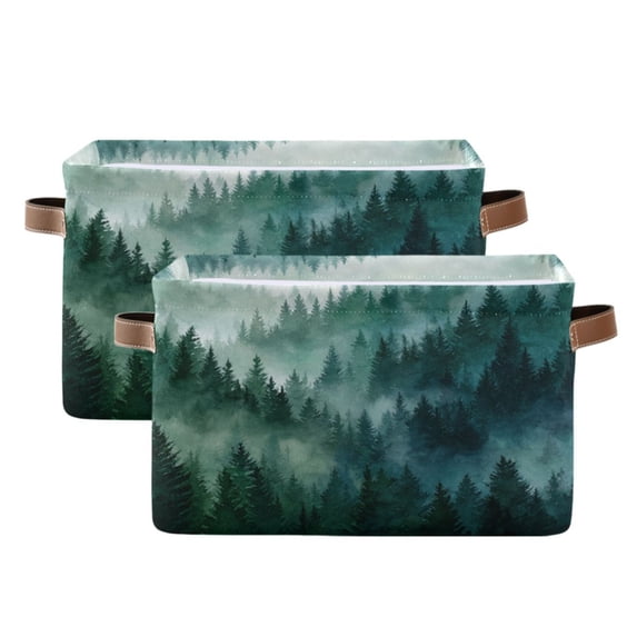 2PCS Square Storage Basket Home Storage Bins Bedroom Storage Basket ...