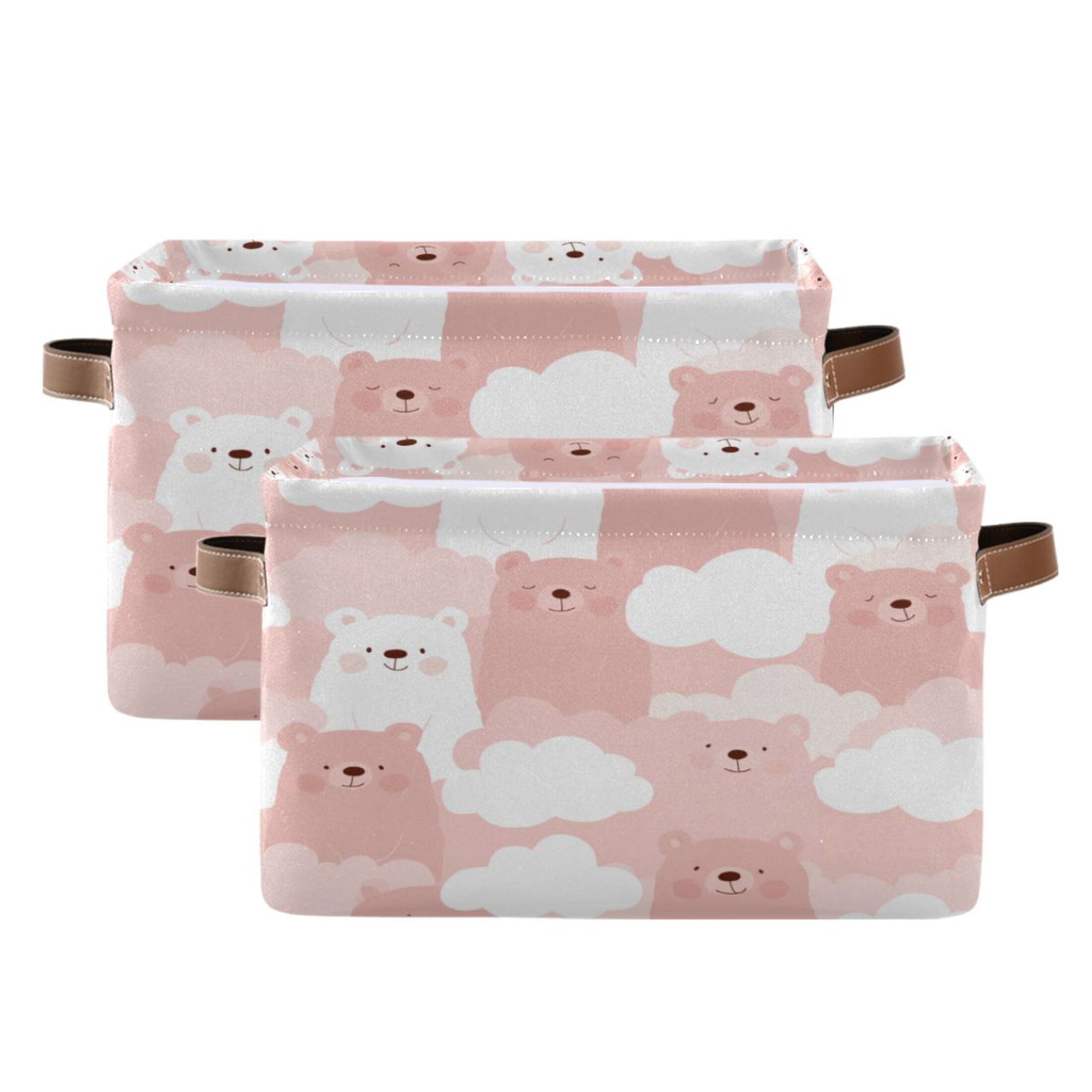 2PCS Square Storage Basket Home Storage Bins Bedroom Storage Basket ...