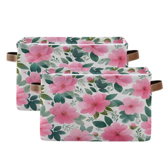 2PCS Square Storage Basket Home Storage Bins Bedroom Storage Basket ...