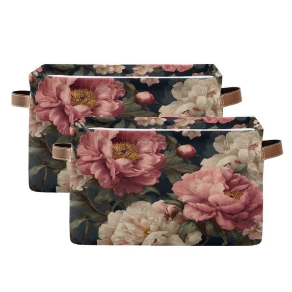 2PCS Square Storage Basket Home Storage Bins Bedroom Storage Basket ...