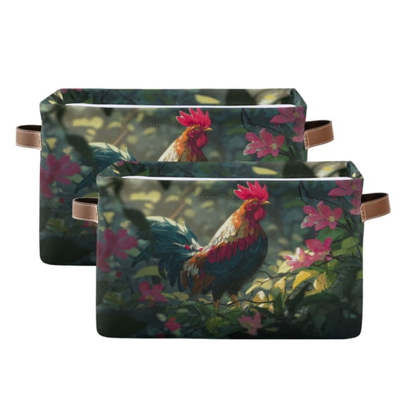 2PCS Square Storage Basket Home Storage Bins Bedroom Storage Basket ...