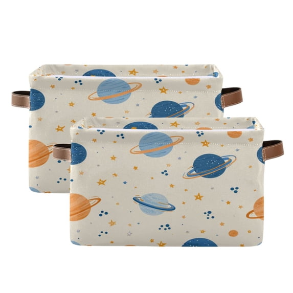 2PCS Square Storage Basket Home Storage Bins Bedroom Storage Basket ...
