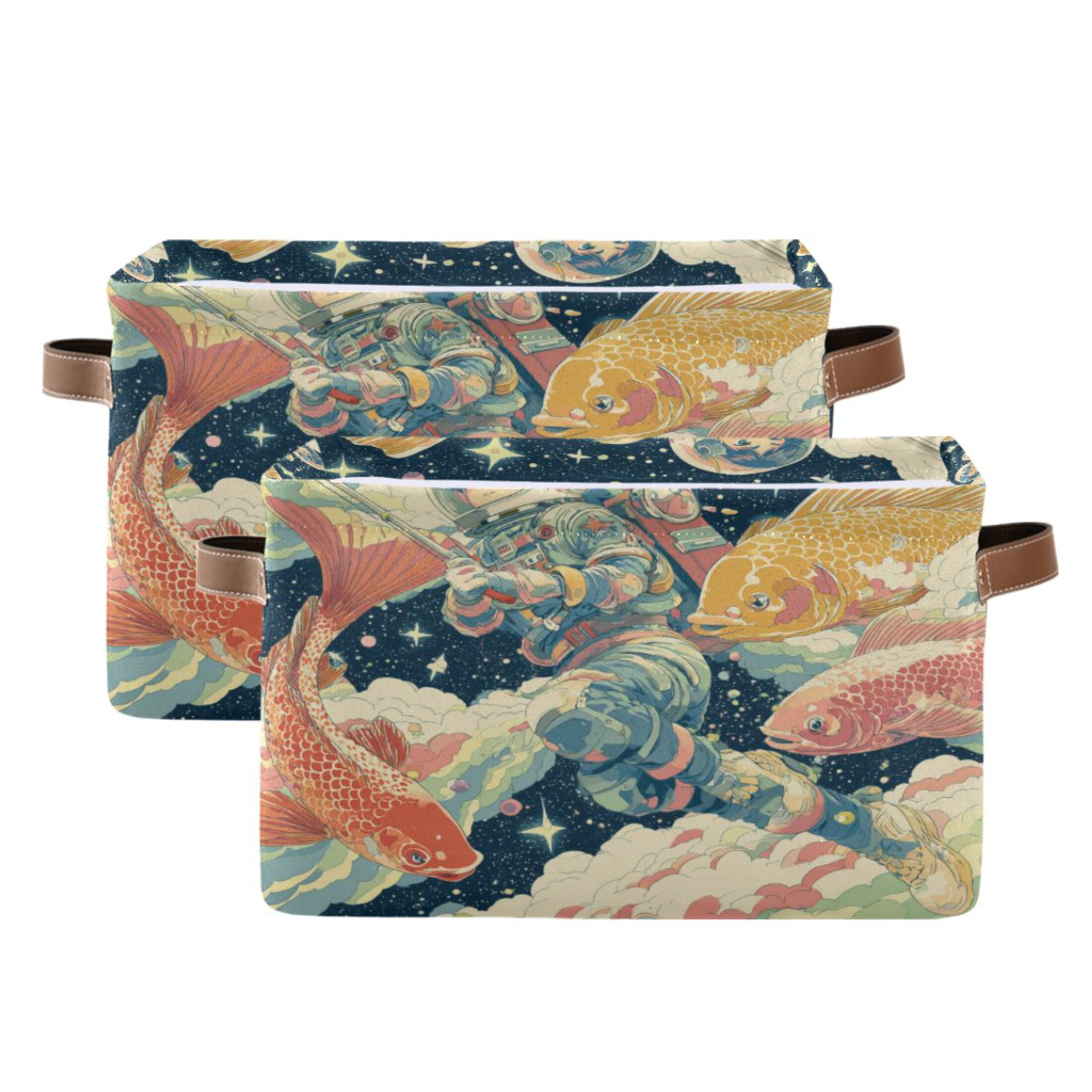 2PCS Square Storage Basket Home Storage Bins Bedroom Storage Basket ...