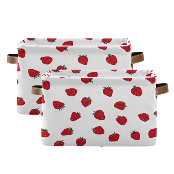 2PCS Square Storage Basket Home Storage Bins Bedroom Storage Basket ...