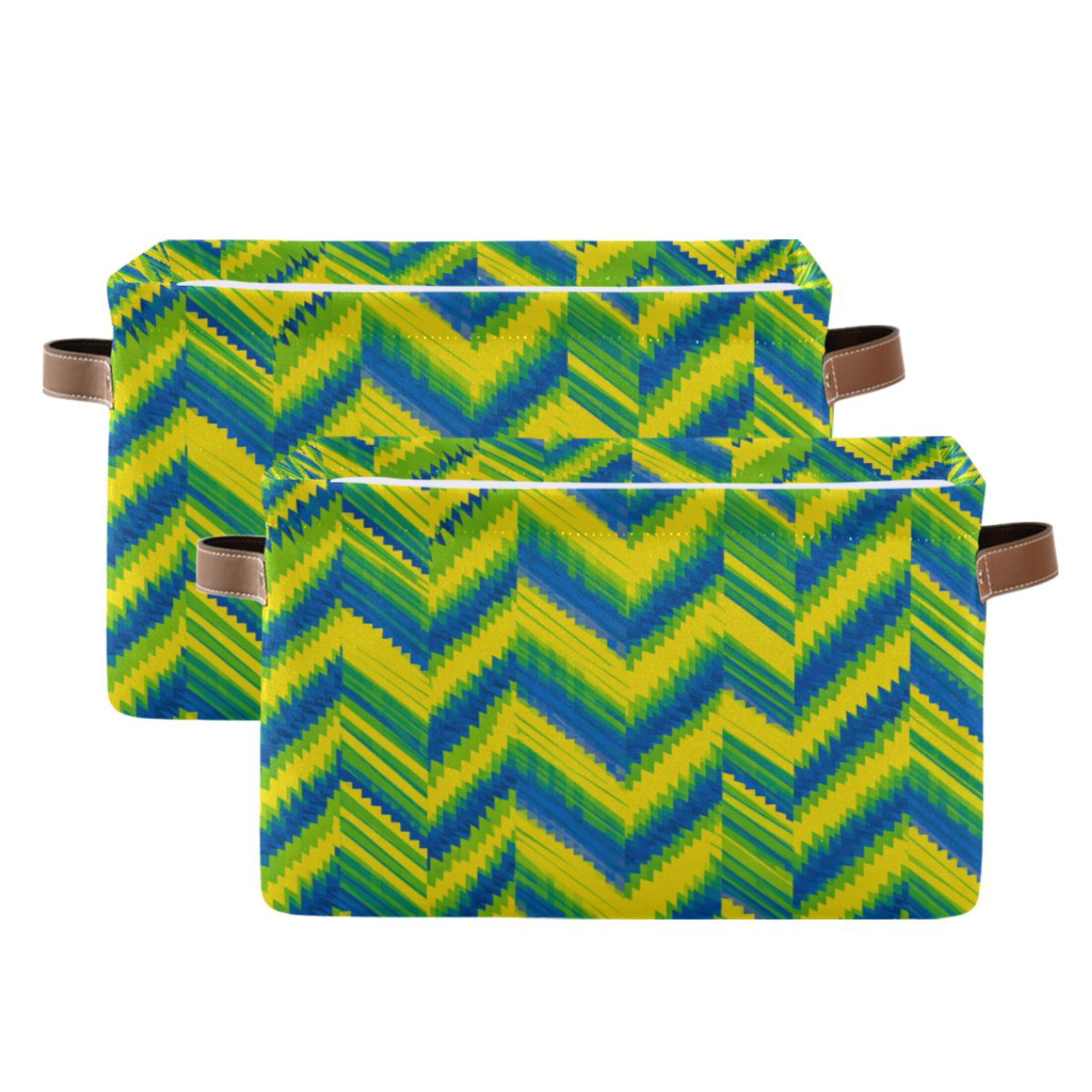 2PCS Square Storage Basket Home Storage Bins Bedroom Storage Basket ...