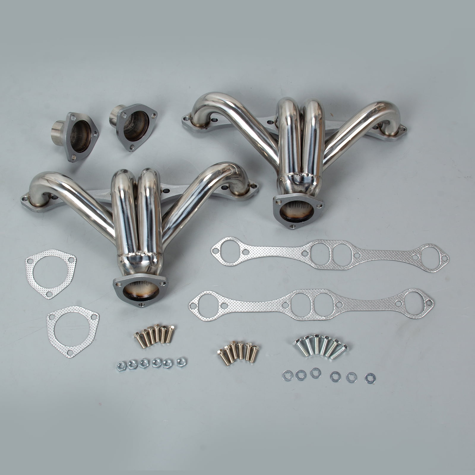 2PCS Stainless Catalytic Converter For Small Block Chevy 283-400 Street ...