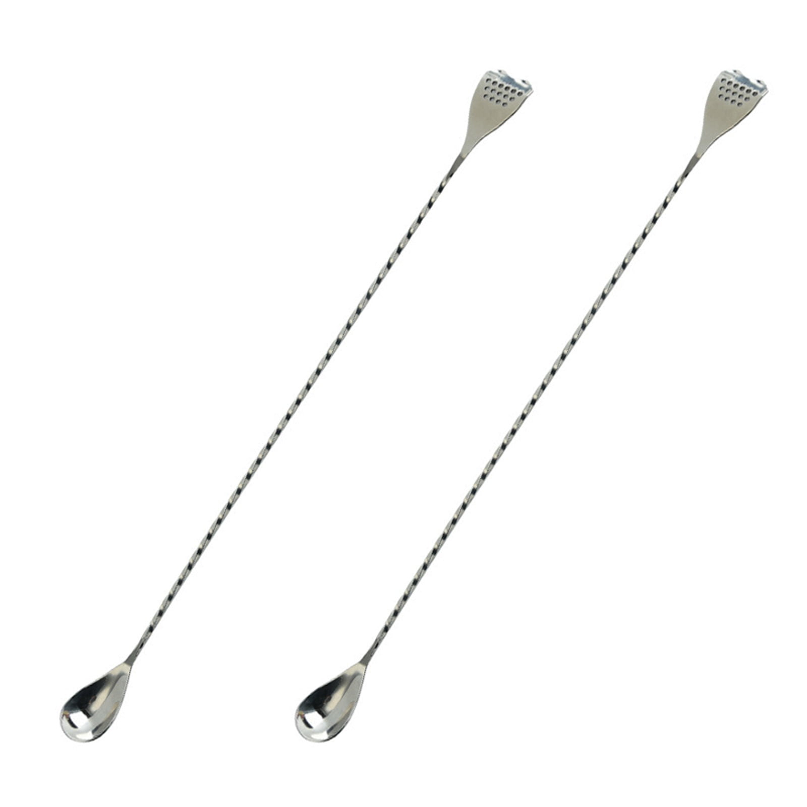 2PCS Stainless Steel Mixing Spoon - 304 Stainless Steel/Long Handle ...