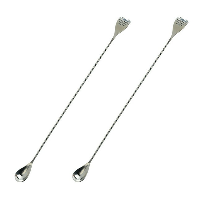 2PCS Stainless Steel Mixing Spoon - 304 Stainless Steel/Long Handle ...