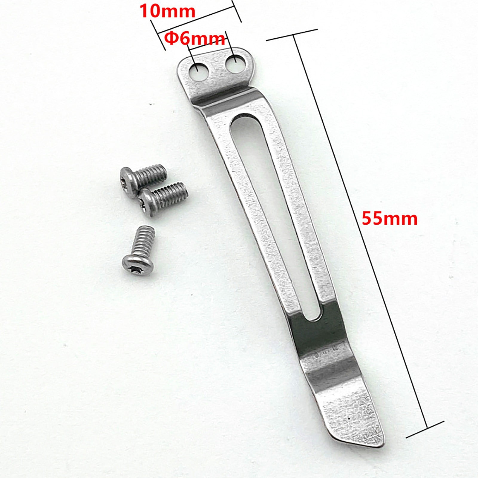 2PCS Stainless Steel Pocket Cutter Back Clamp Folding Waist Army Clamp ...