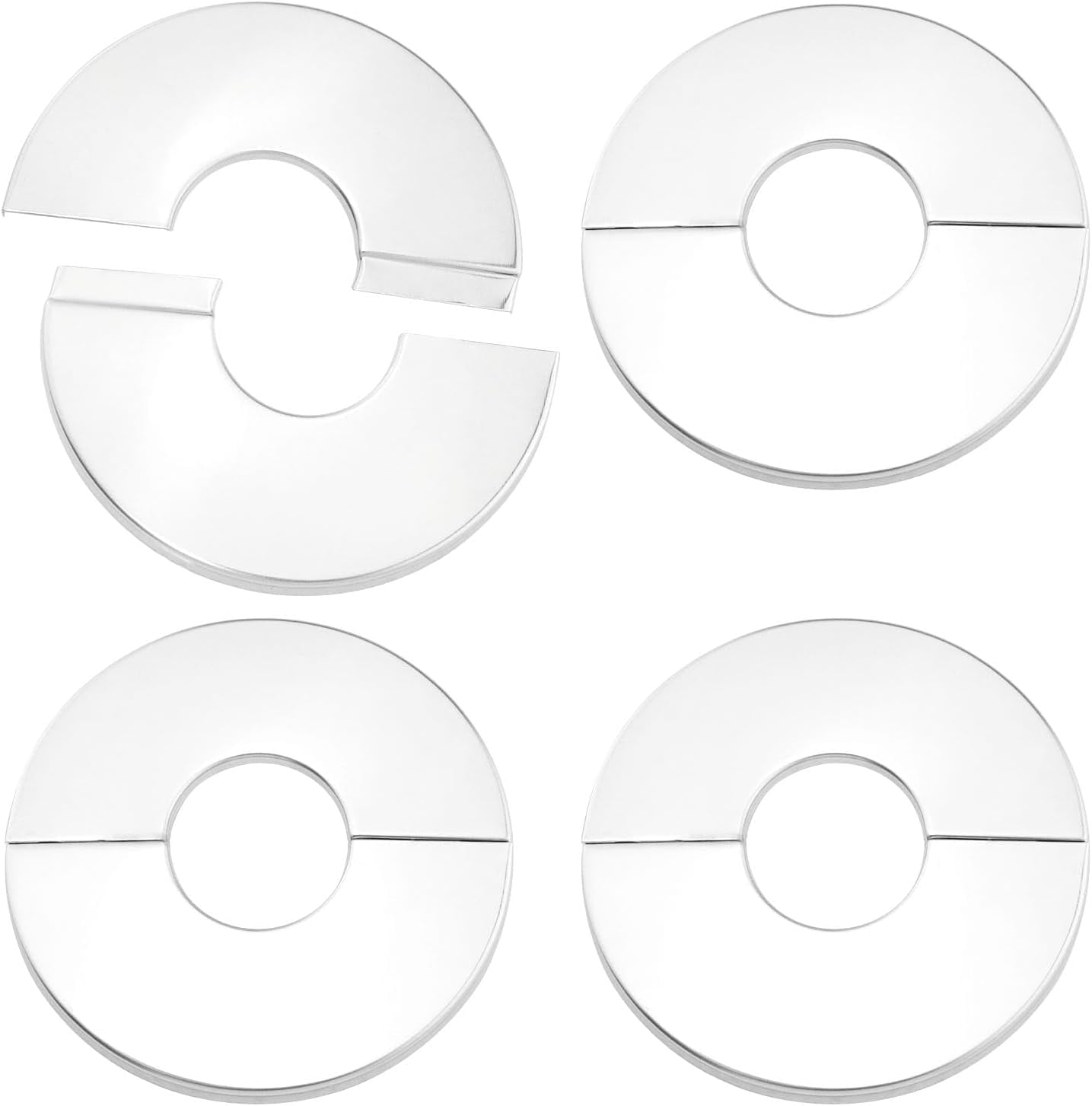 2PCS Stainless Steel Round Escutcheon Plate, Stainless Steel Wall Split ...