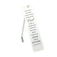 2PCS Stainless Steel Ruler Bookmark, Inspirational Text Metal Bookmark ...