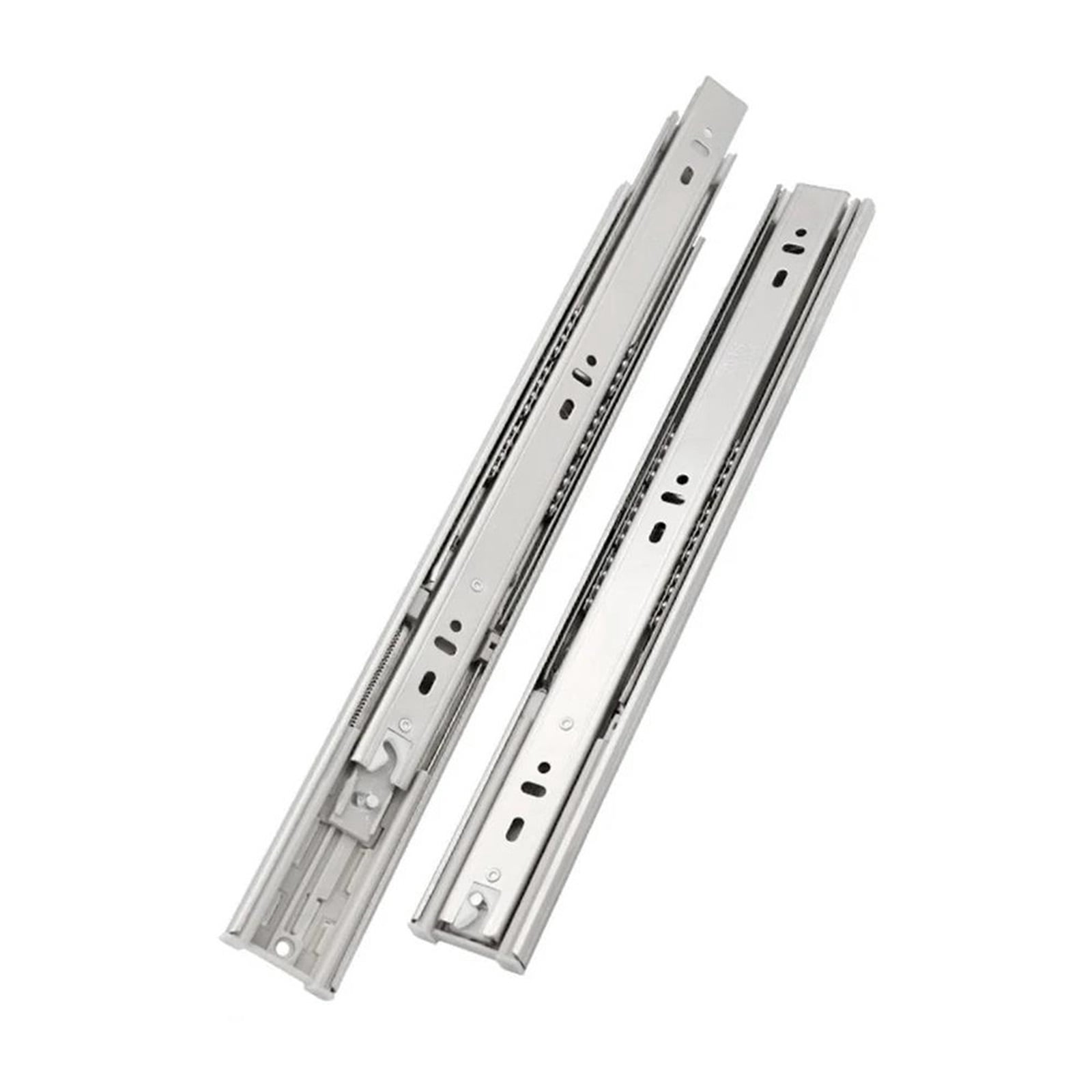 2PCS Stainless Steel Three Section Drawer Track Damping Buffer Mute ...