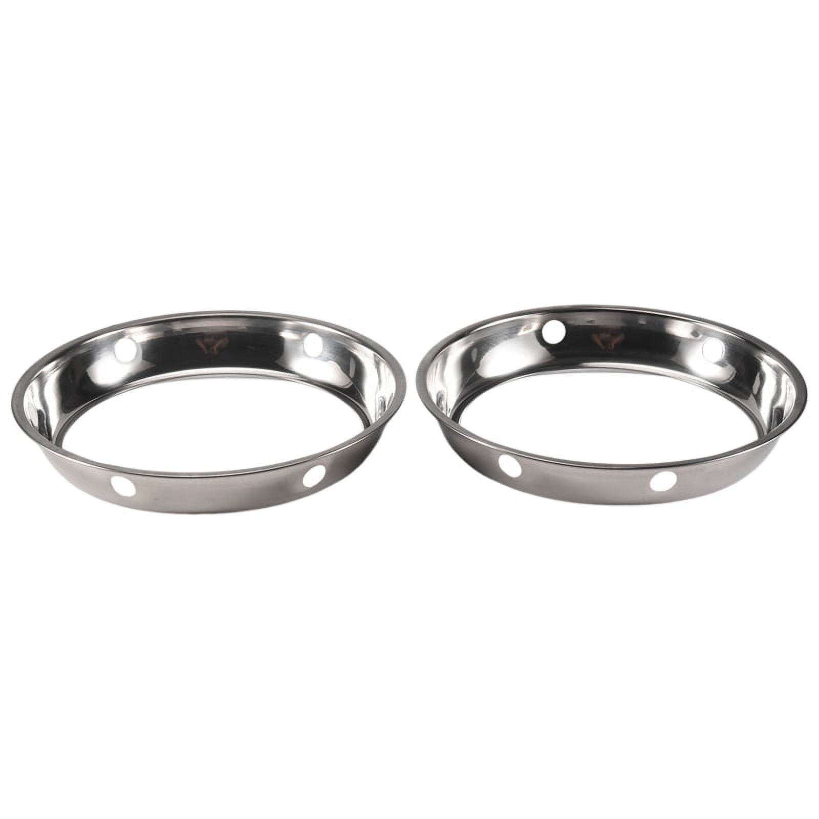 2PCS Stainless Steel Wok Ring Metallic Round Bottom Wok Rack 10.43X11 ...
