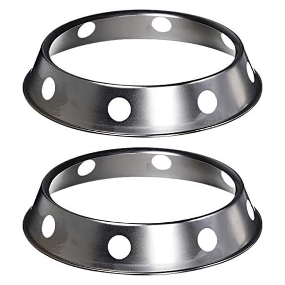 2PCS Stainless Steel Wok Ring Metallic Round Bottom Wok Rack 10.43X11 ...