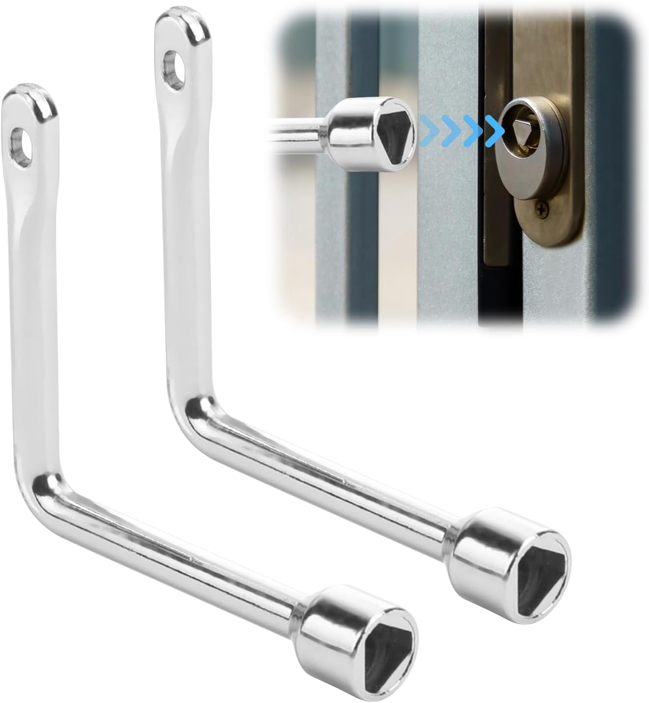 2PCS Striangle Key Garbage Bin, Zinc Alloy L-Type Spanner Key For Gas ...