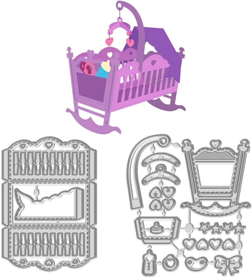 2PCS Stroller Carbon Steel Cut Stencils Metal Stroller Embossing ...