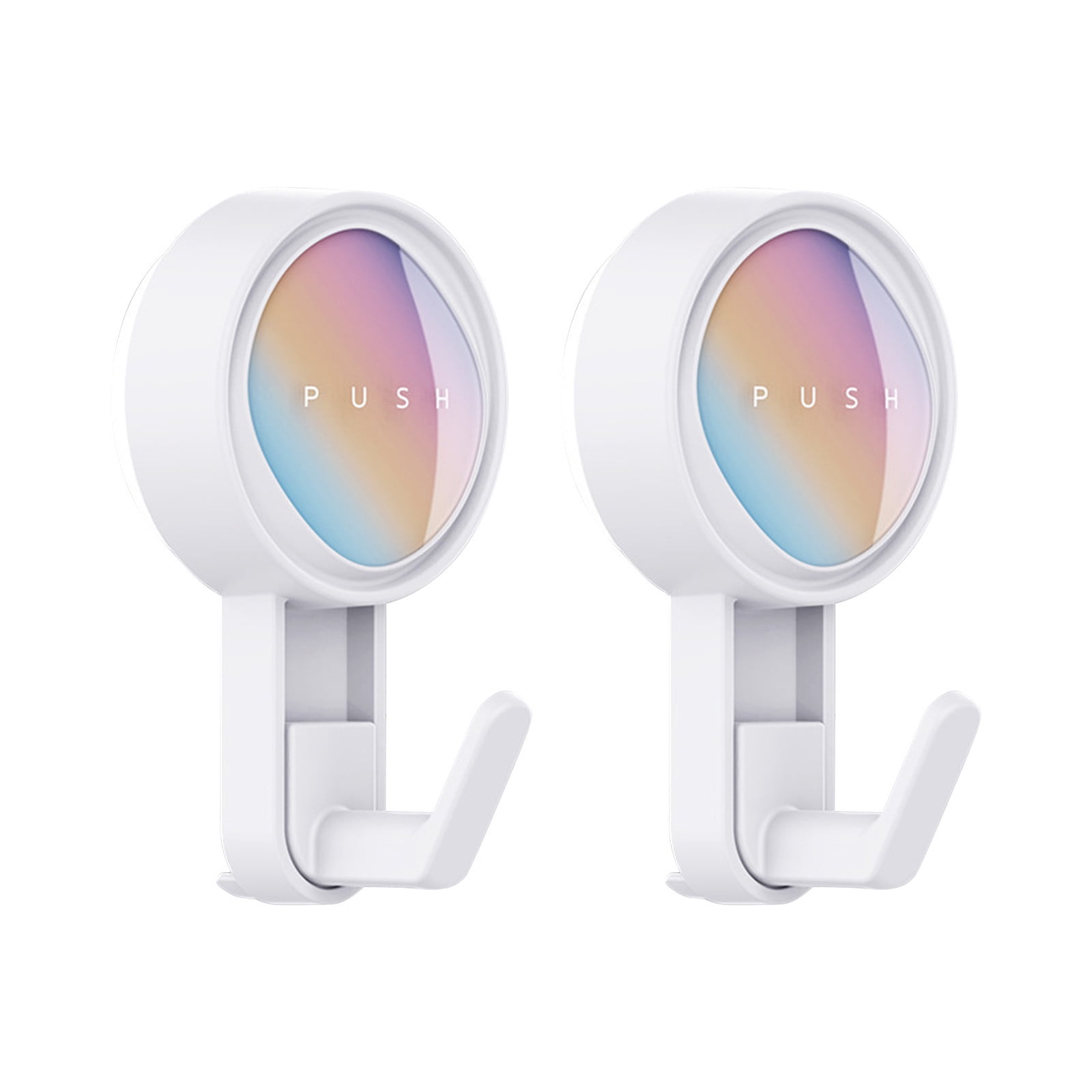 2PCS Strong Adhesive Suction Cup Hooks, No Drilling Bathroom & Kitchen ...