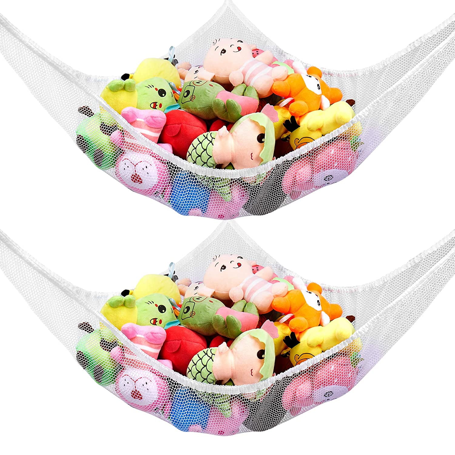 2PCS Stuffed Animal Hammock Corner,Toy Net Storage Hammock,Easy to Hang ...
