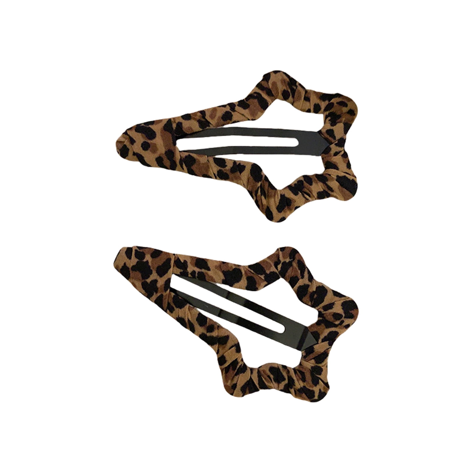 2PCS Stylish Leopards Print Hairpin Duckbill Clip For Trendy Women And ...