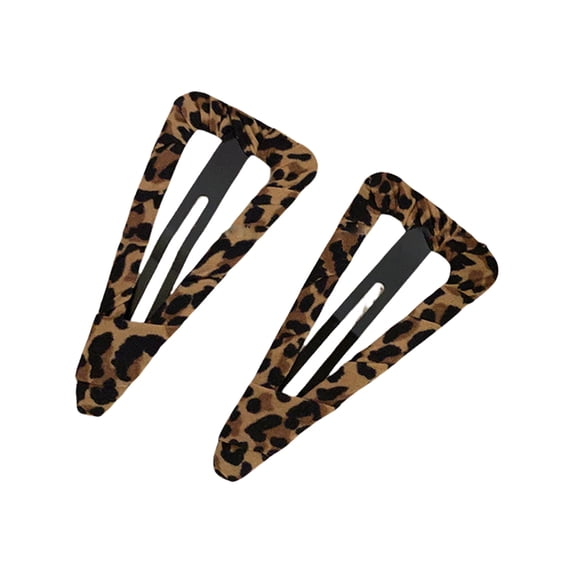 2PCS Stylish Leopards Print Hairpin Duckbill Clip For Trendy Women And ...
