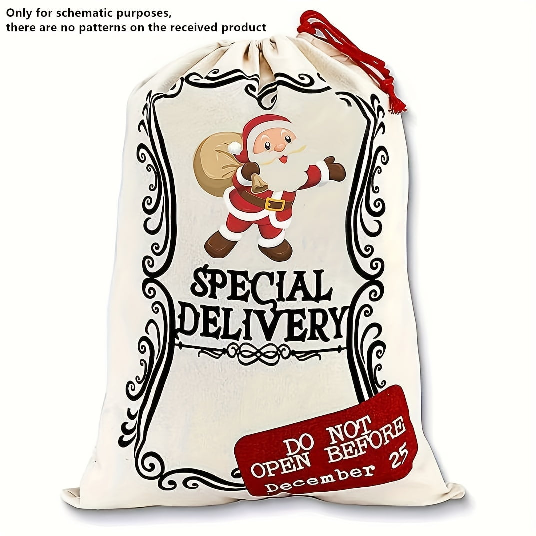 2PCS Sublimation Large Christmas Gifts Bags, Canvas Blank Storage Bags ...