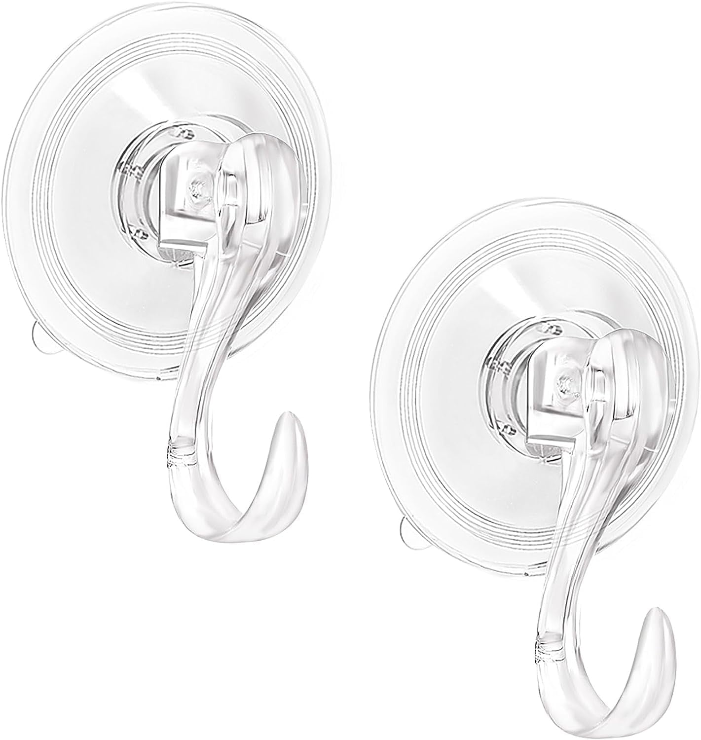 2PCS Suction Cup Hooks Without Punching Vacuum Suction Hooks Clear ...