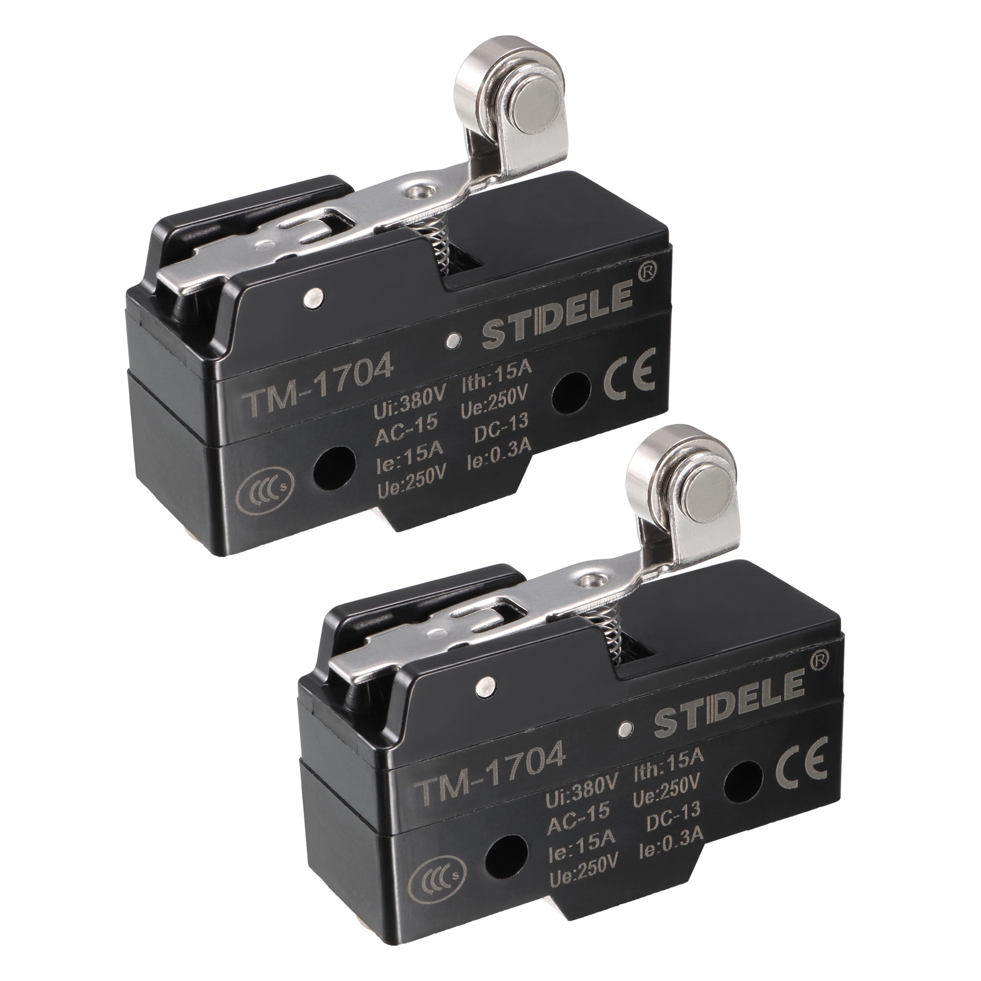2PCS TM-1704 Panel Mount Short Hinge Roller Lever Type Micro Limit Switch - Walmart.com