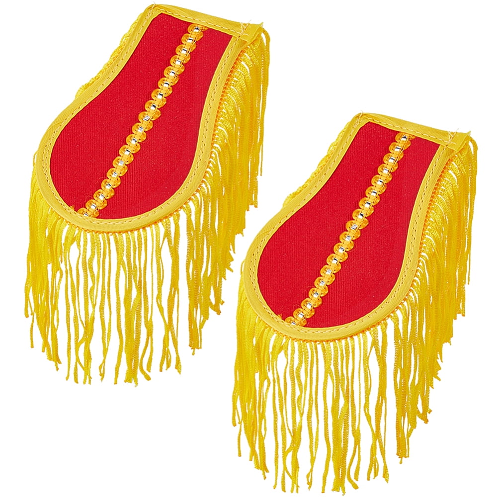 2PCS Tassel Shoulder Uniform Fringe Shoulder Cloth Base Epaulettes ...
