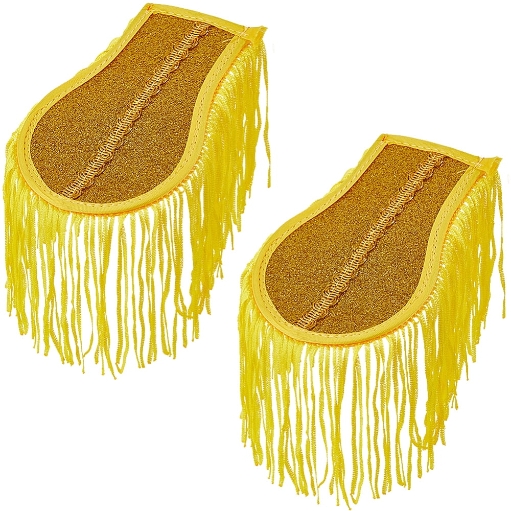 2PCS Tassel Shoulder Uniform Fringe Shoulder Cloth Base Epaulettes ...