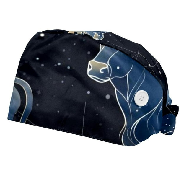 2PCS Taurus Working Caps with Button, Adjustable Working Hats for Women ...