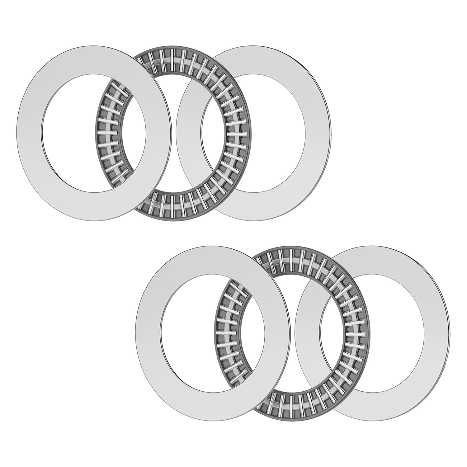 2PCS Thrust Needle Roller Bearings with Washers Industry Thrust Bearing ...