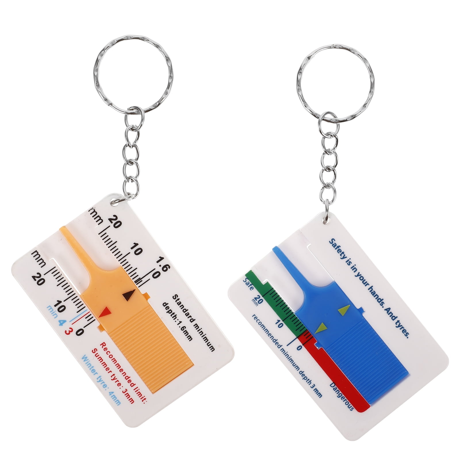 2PCS Tire Ruler Accurate Tire Tread Depth Gauge Vehicles Tire Wear ...