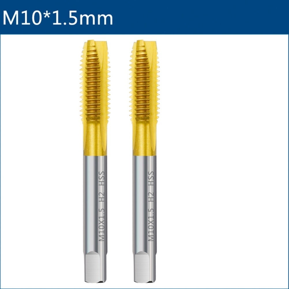 2PCS Titanium Coating Screw Thread Tap Drill Bit M2-M12 Metric Straight ...