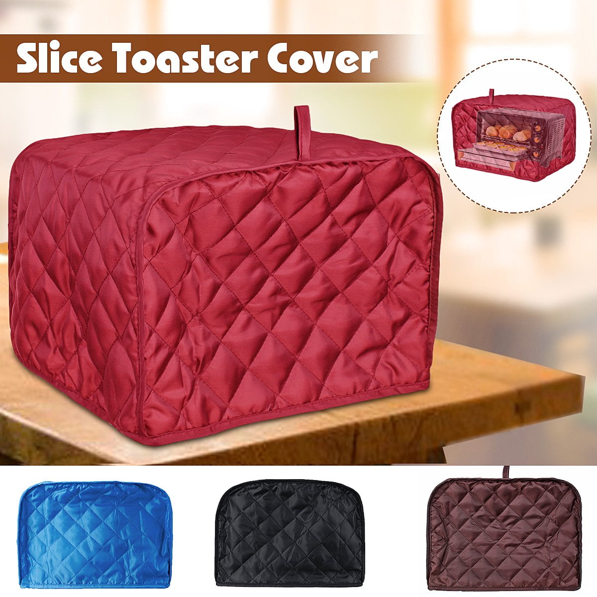 2PCS Toaster Cover, Quilted Toaster Cover Fits for Most Standard 2 ...