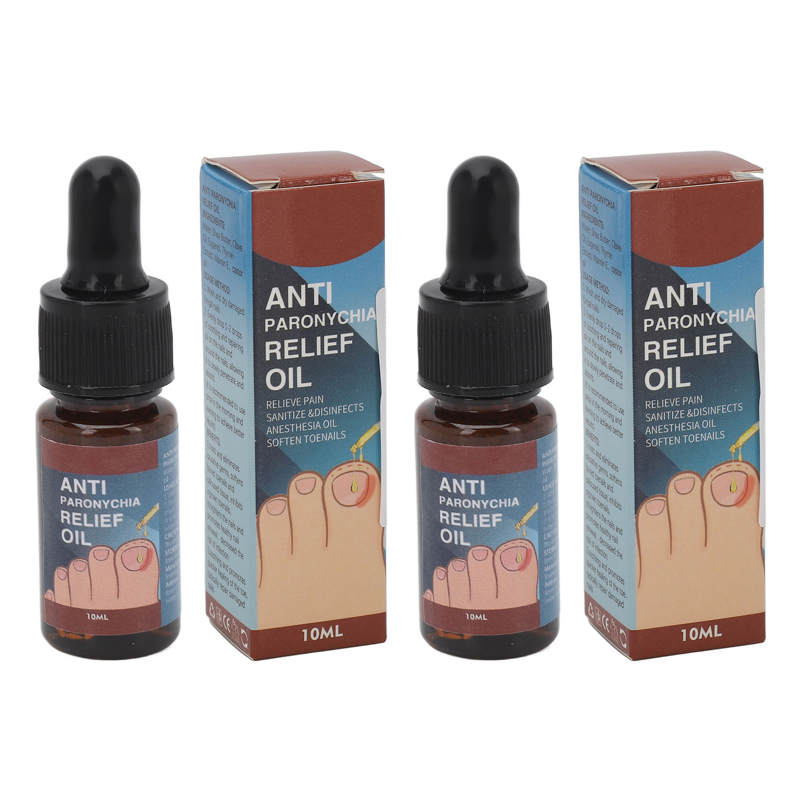 2PCS Toenails Repair Oil Paronychia Relief Gentle Safe Nails Treatments ...