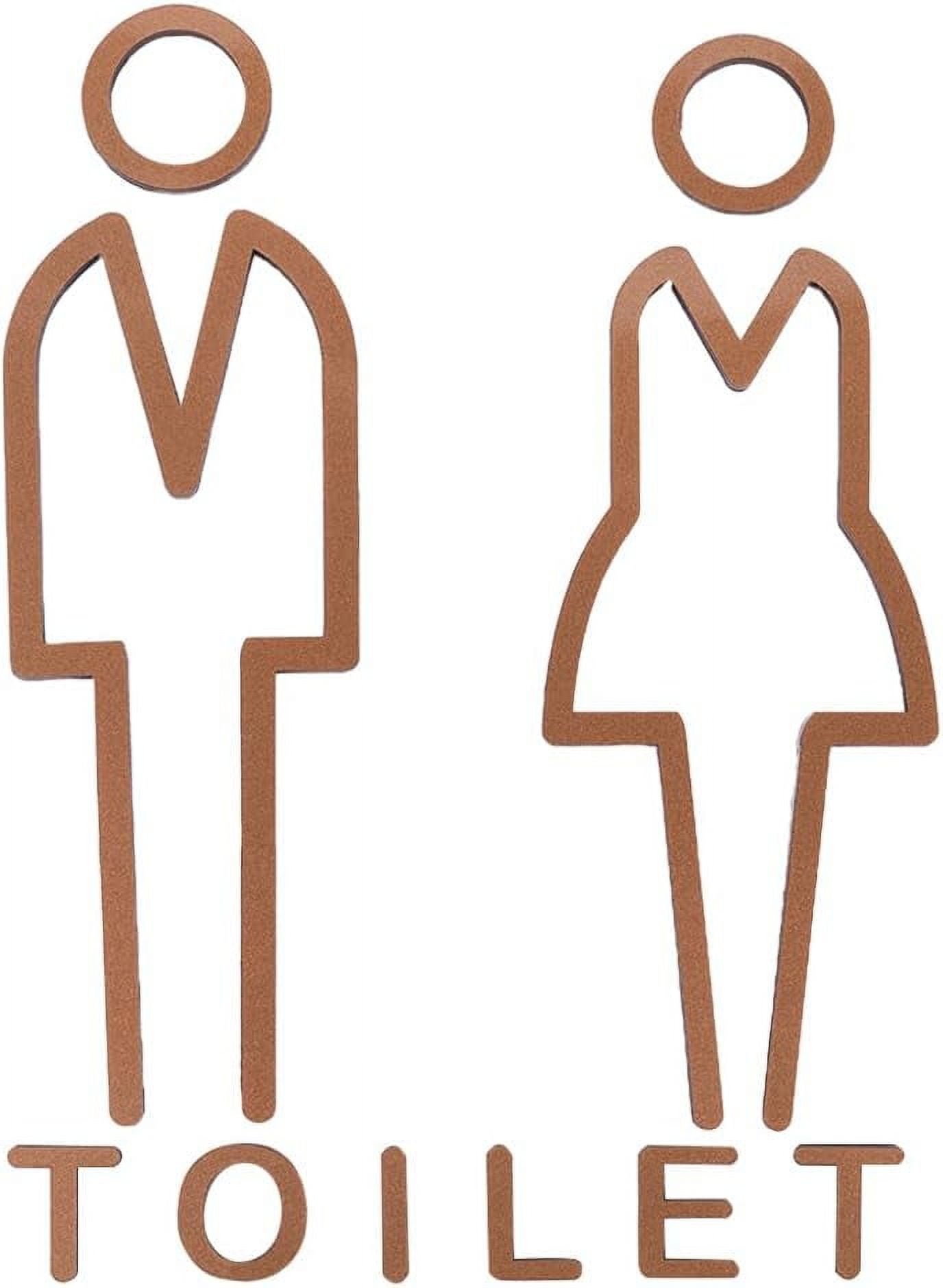 2PCS Toilet Door Sign Male and Female Toilet Signs Hollow Out Self ...