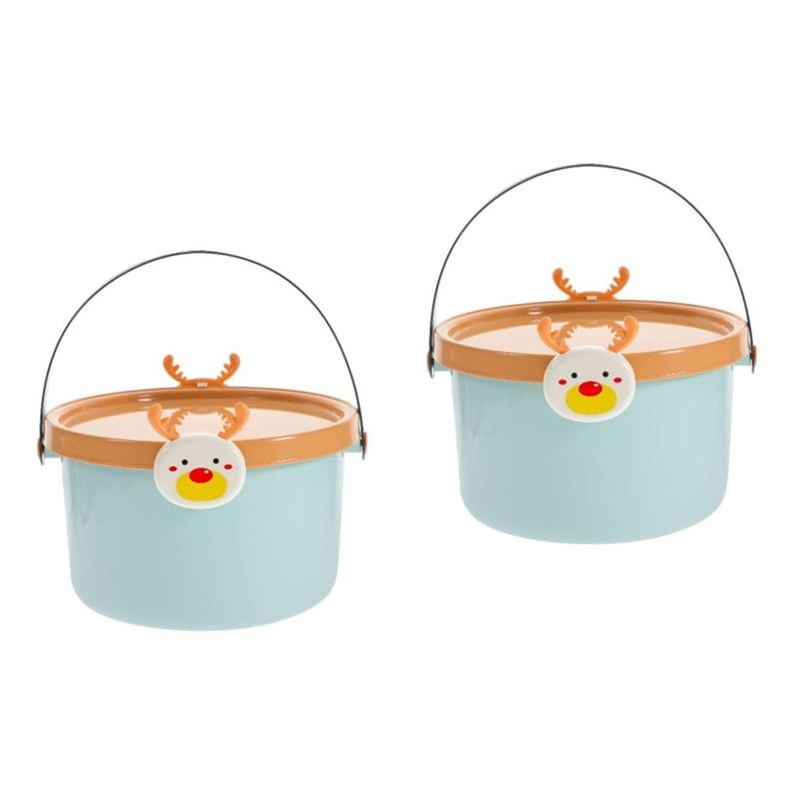 2PCS Toy Bins Building Blocks Organizer Toy Storage Bucket Snack Bucket ...