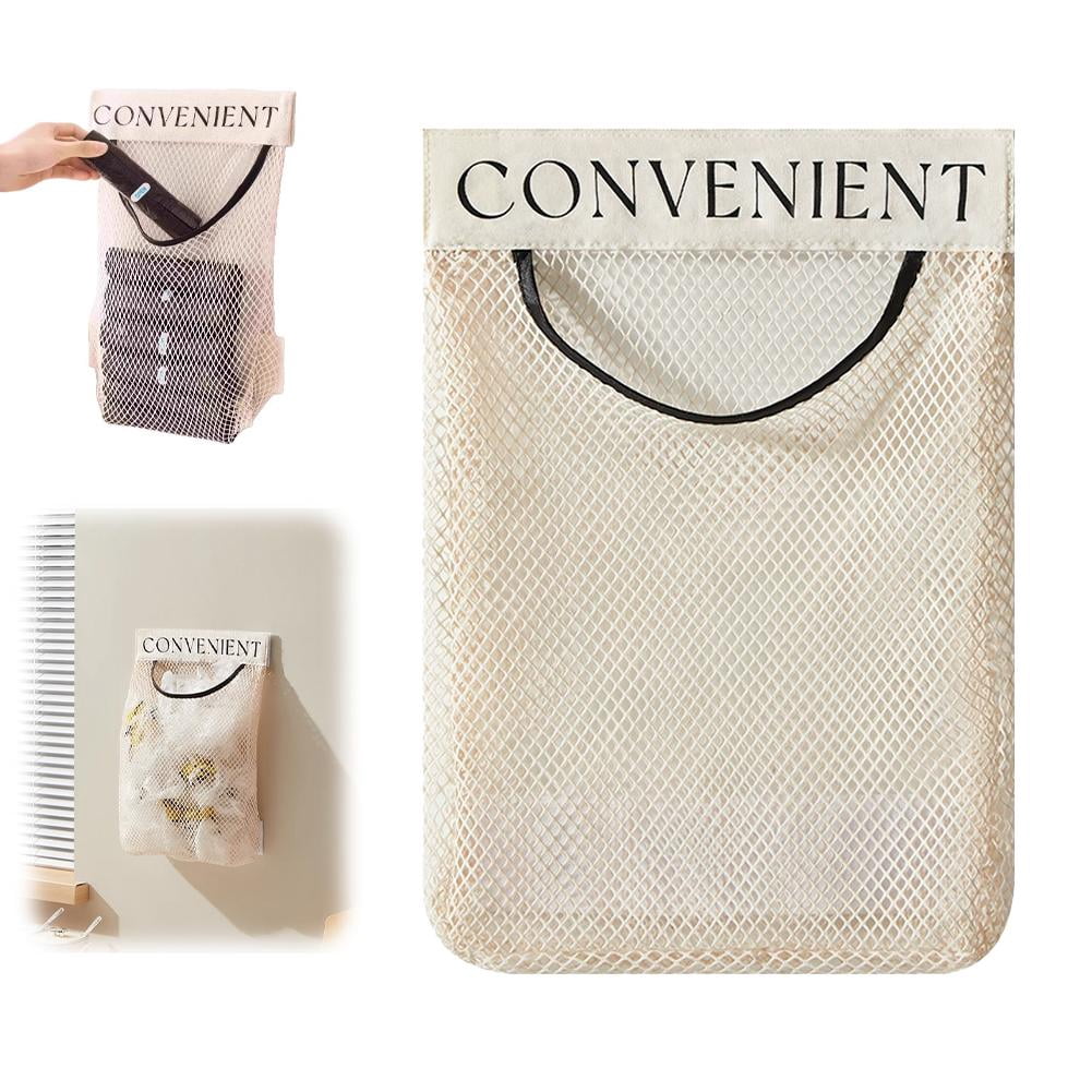 2PCS Trash Bag Holder Dispenser Sticky Wall Mount Mesh Convenient ...