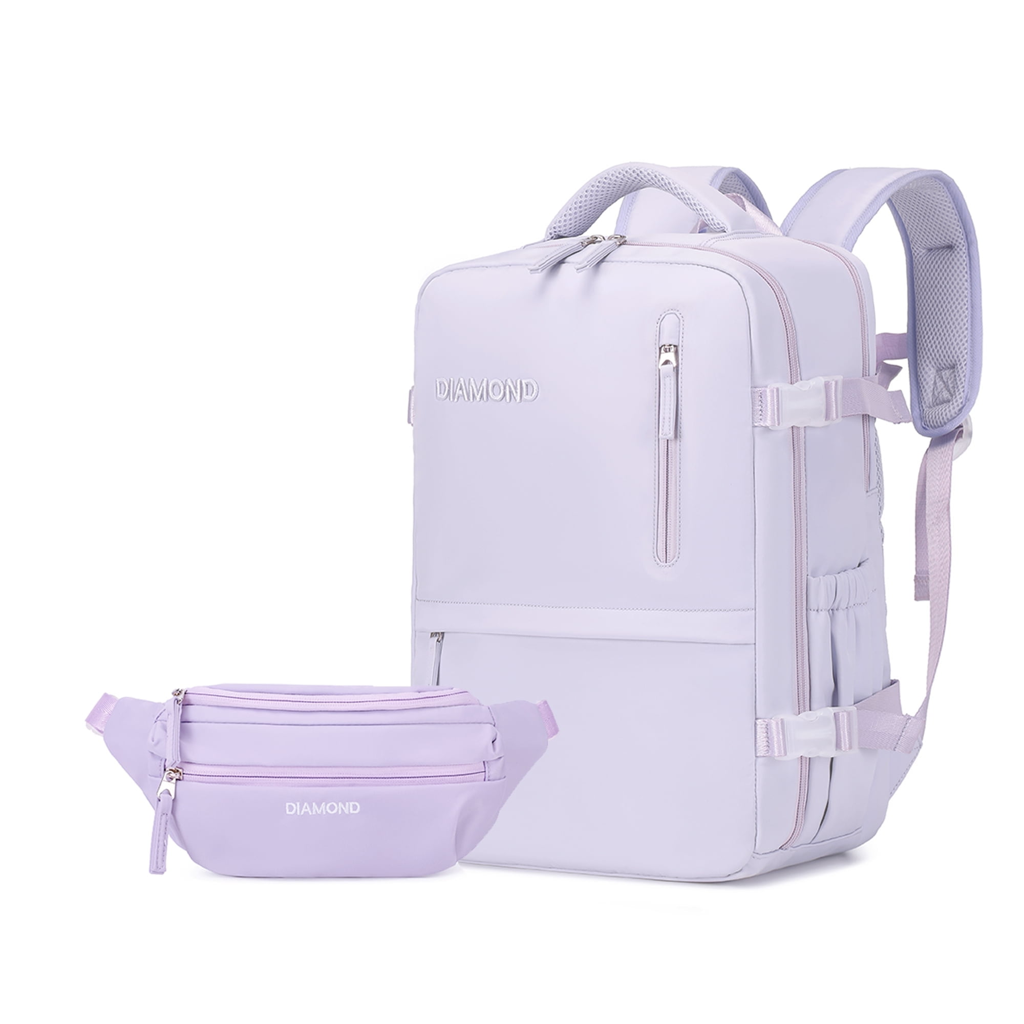 2PCS Travel Laptop Backpack Set, Carry-on, Overnight Weekender Bag for ...