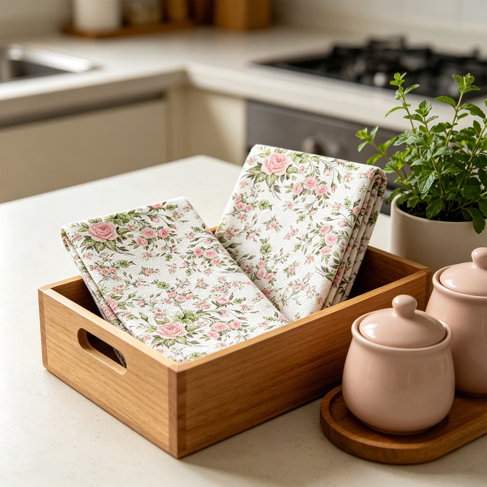 2PCS Tree Bird Flower Spring Summer Kitchen Towels Dish Towels, 15.7" x ...