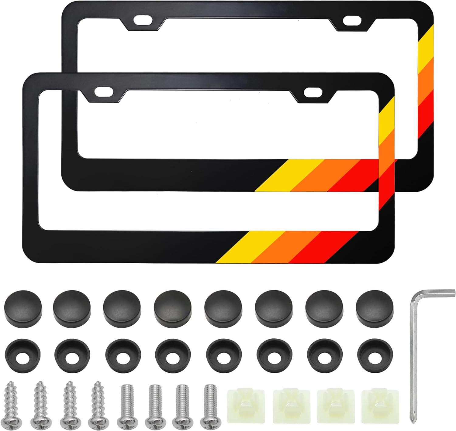 2PCS Tri-Color 3 Color Aluminum License Plate Fram for Tacoma 4Runner ...