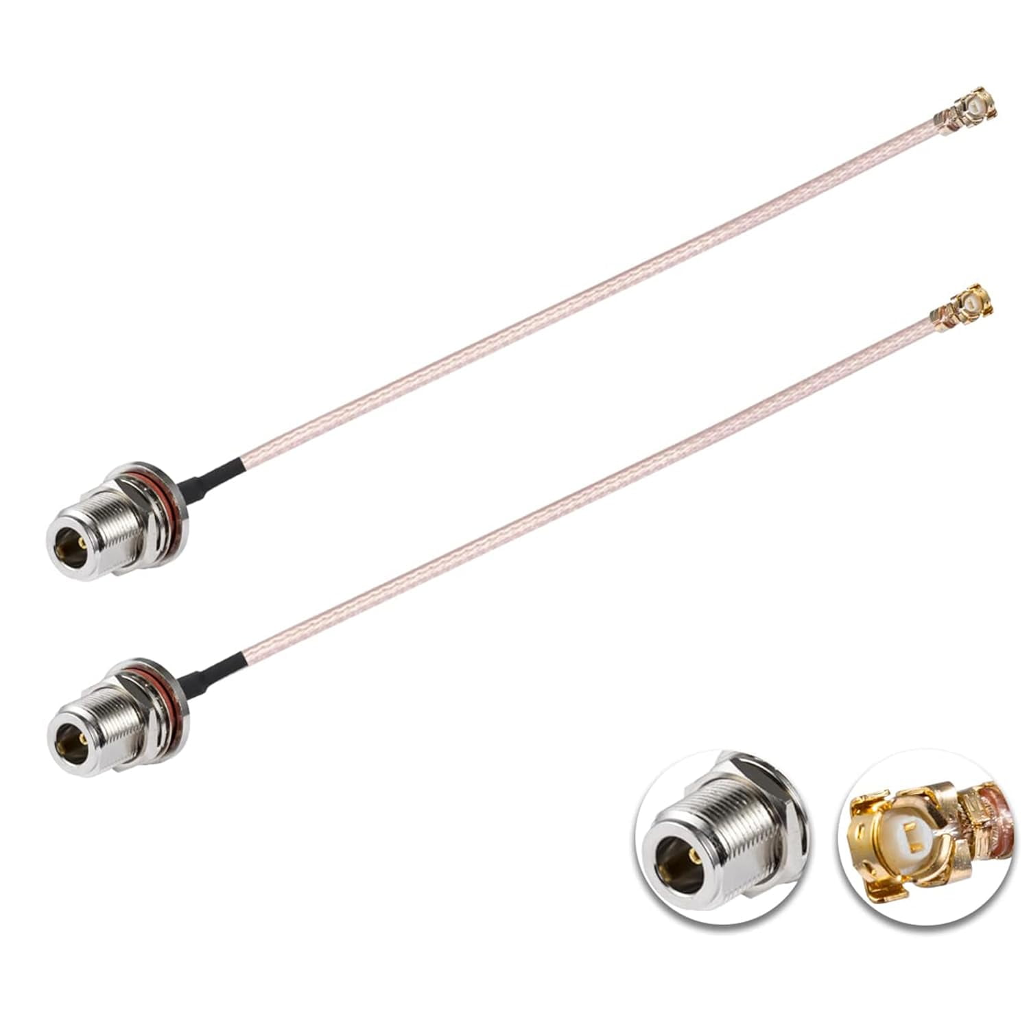 2PCS U.F.L1 to N Type Female Low Loss Coaxial Cable 6" /15CM RG178 ...