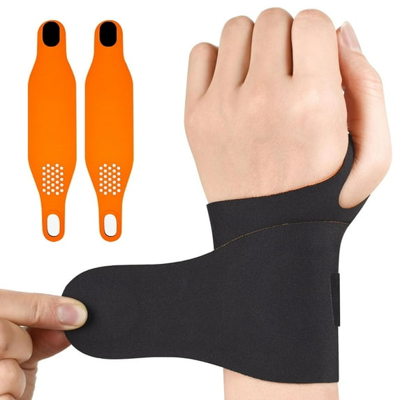 2PCS Ulnar Wrist Brace for Right & Left Hand, Ultra-Thin Elastic Wrist ...