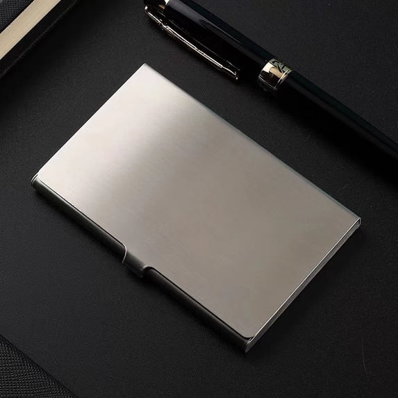 2PCS Ultra-thin Stainless Steel Business Card Holder, Minimalist Metal ...