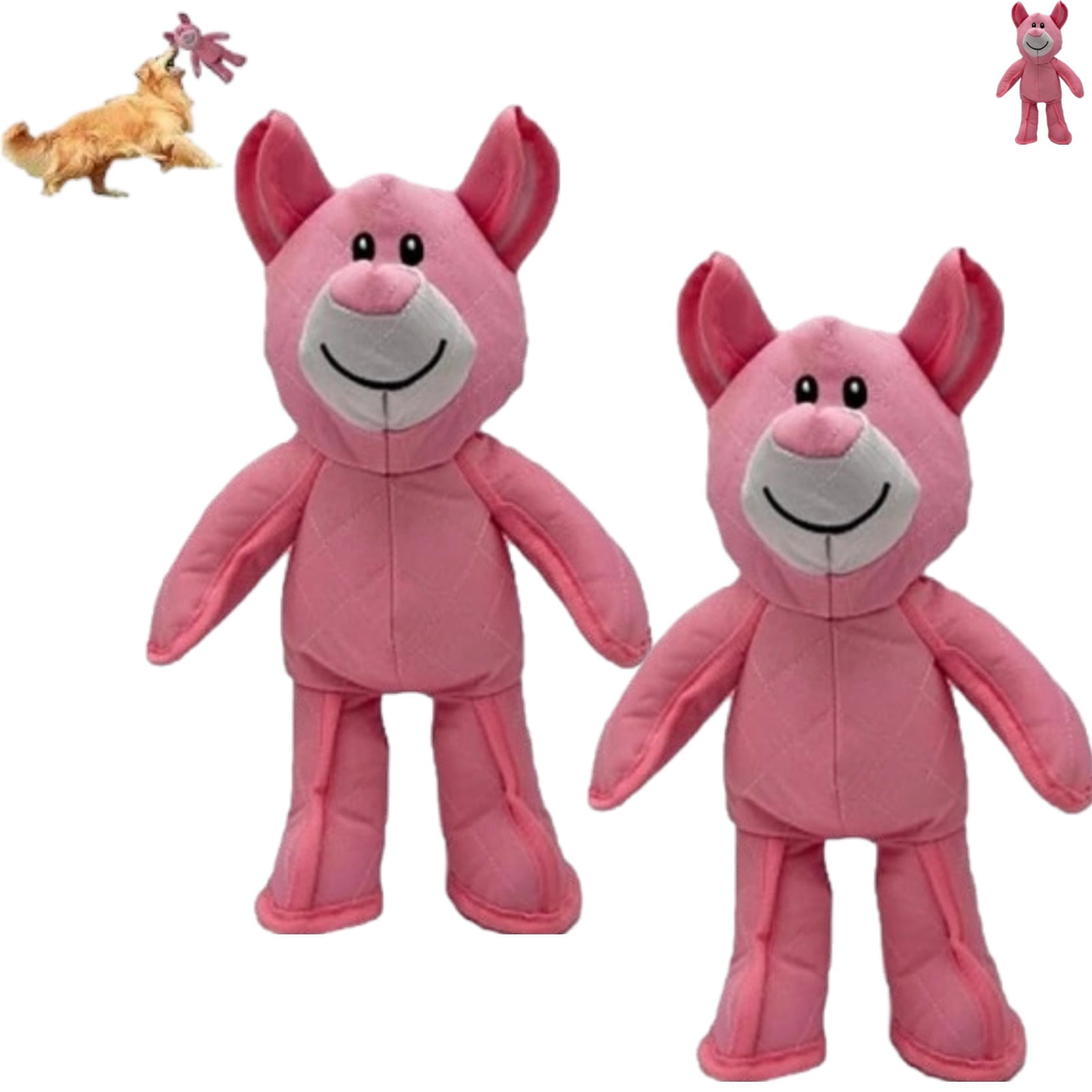 2PCS Unbreaka Bear Dog Unbreakable Extreme Bear 2.0 Dog Toys Aggressive ...