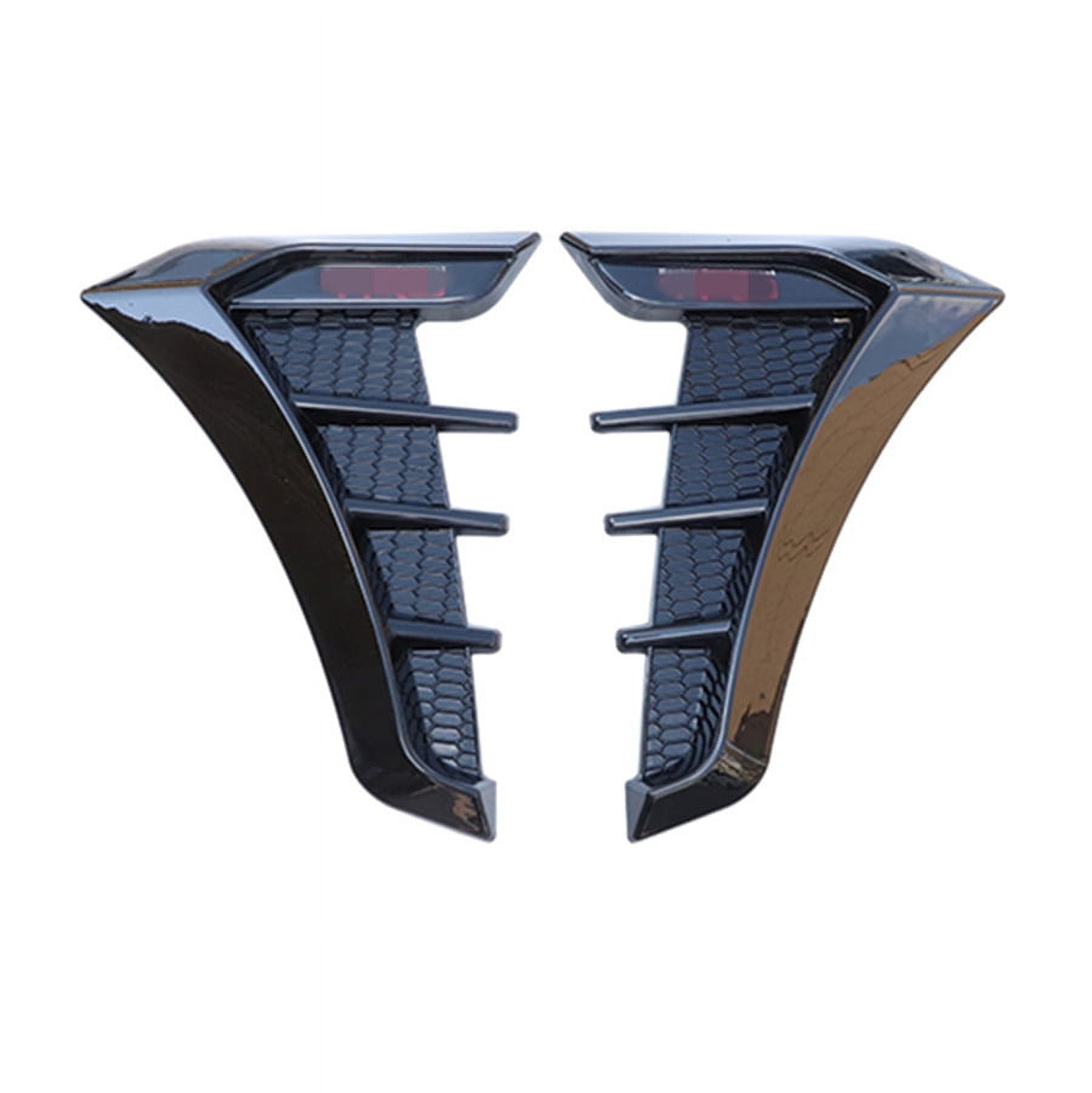 2PCS Universal 3D Glossy Black Car Side Wing Air Flow Fender Intake ...