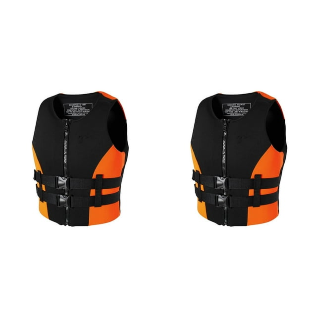 2PCS Universal Fit Adult Life Vest - Lightweight Neoprene Buoyancy Aid ...