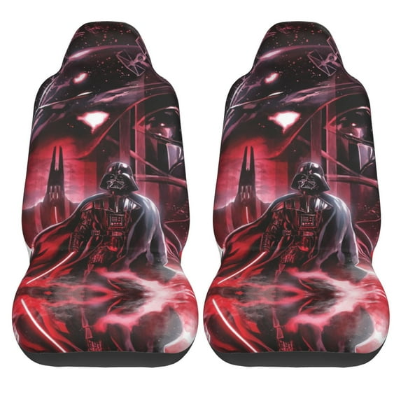 2PCS Universal Fit Car Seat Covers, Darth Vader Print Car Seat Cover ...